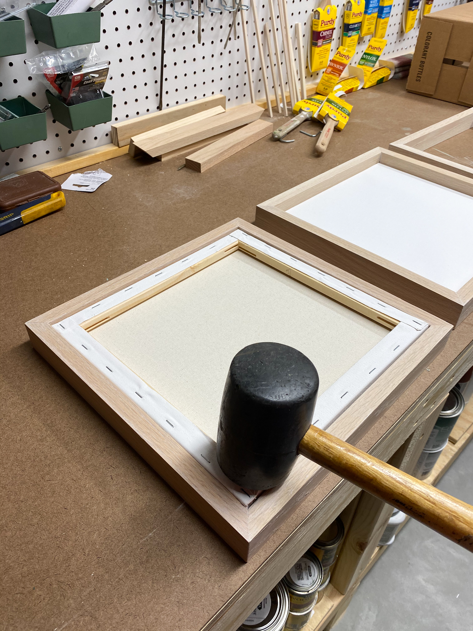 How to Make Modern Wall Art with Wood Dowels - The Handcrafted Haven